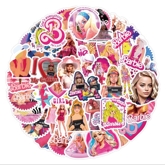Office | 1 Barbie Stickers New 1 Random 1 With Any 10 Order Or More ...